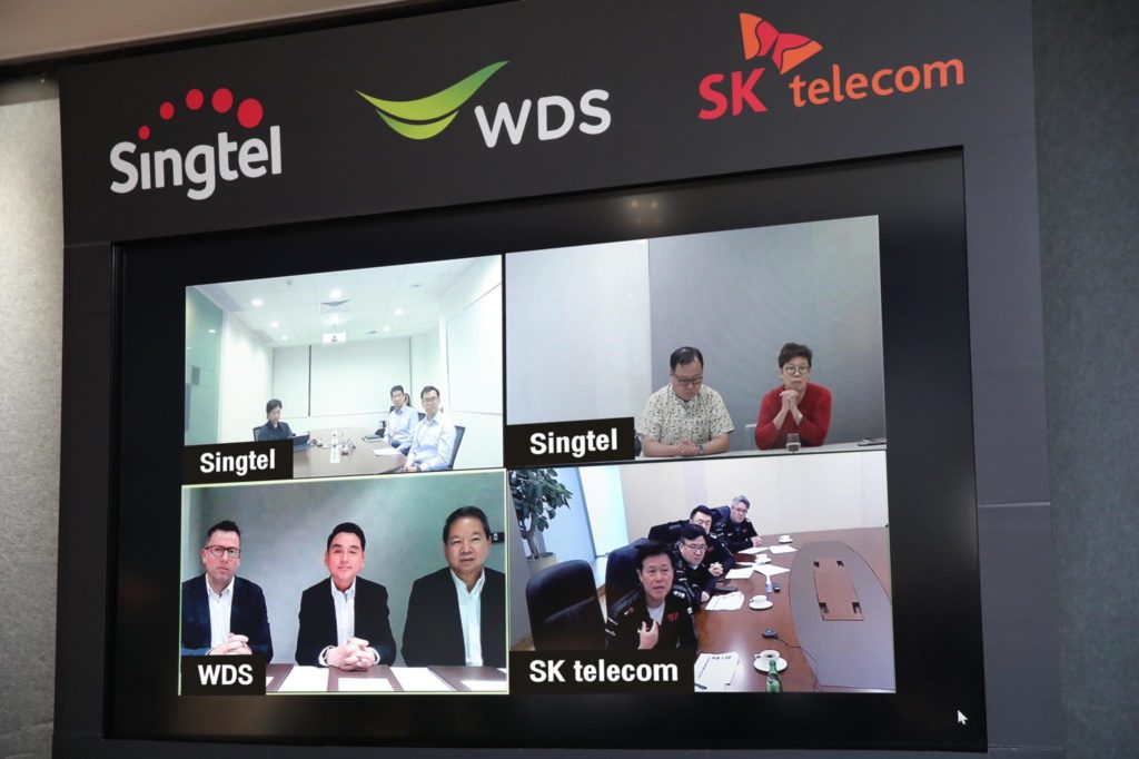 หยุดเดินทางแต่ไม่หยุดทำงาน “AIS- Singtel-SK Telecom”โชว์เซ็นสัญญาร่วมทุนผ่าน Video Call