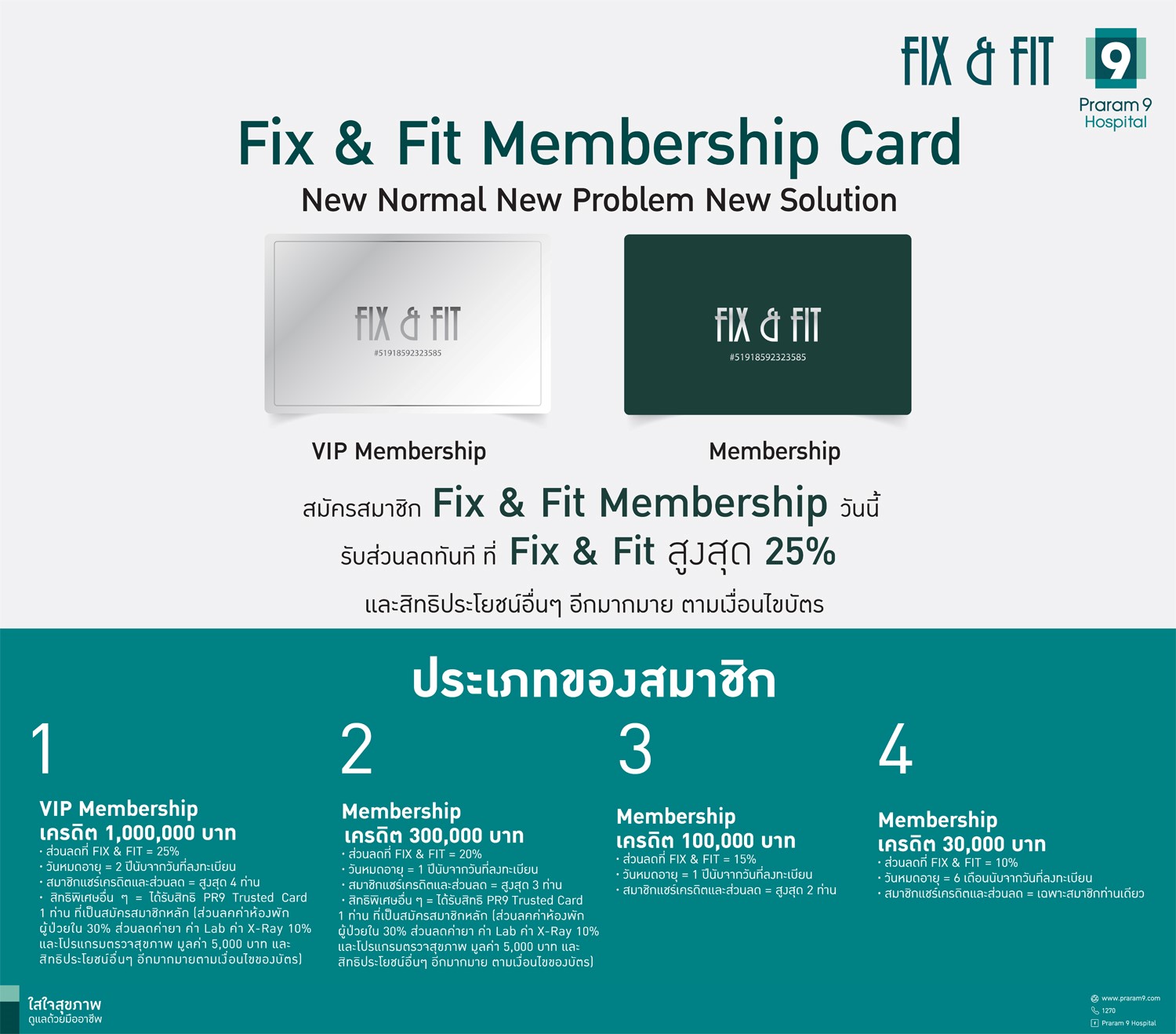 รพ.พระรามเก้า เปิดตัว “Fix & Fit Membership Card” สมัครสมาชิกวันนี้ รับ ...