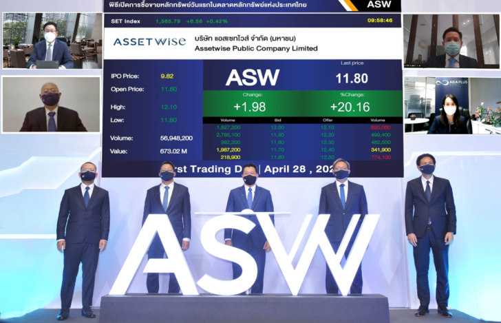 ASW เทรดวันแรกพุ่งเหนือจอง 20.16% ตอกย้ำความเชื่อมั่นอสังหาฯ High Growth