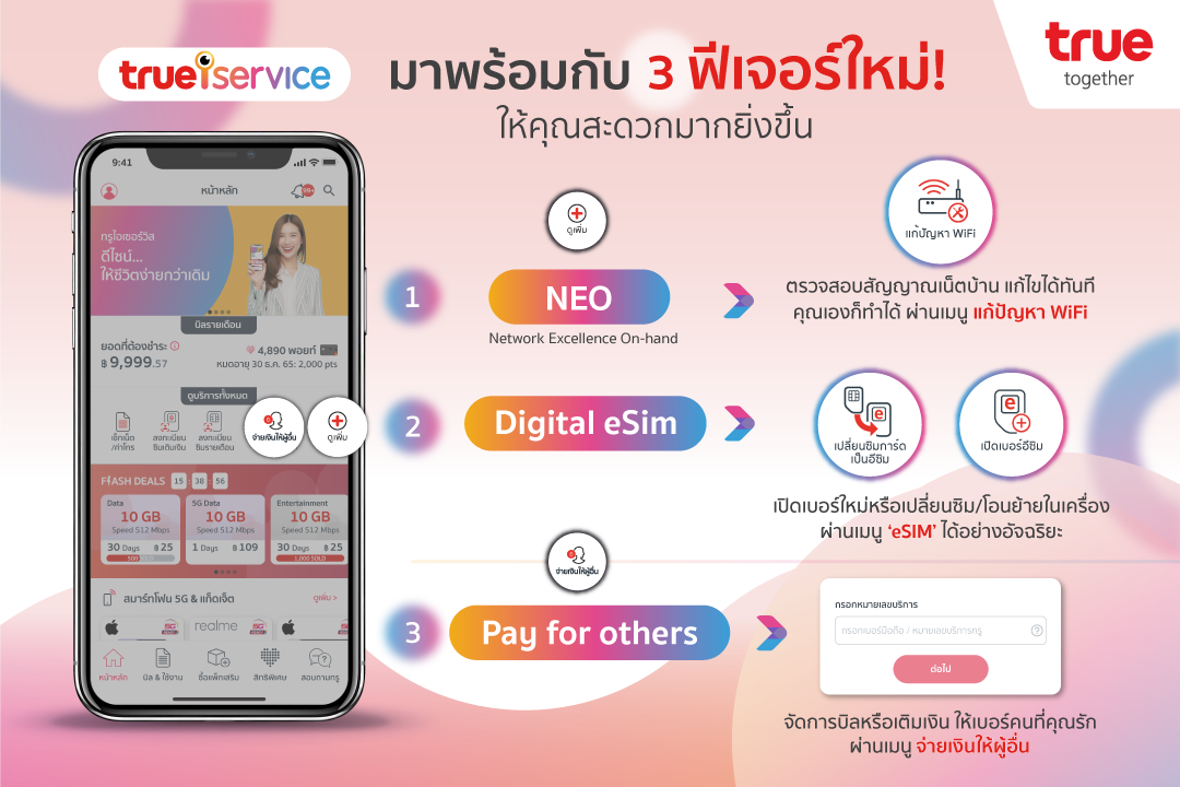 แนะนำ 3 ฟีเจอร์เด็ดบน True iService โฉมใหม่ ผู้ช่วยสุดล้ำให้จัดการทุกเรื่องทรูได้ง่ายๆ ด้วยตนเอง ...