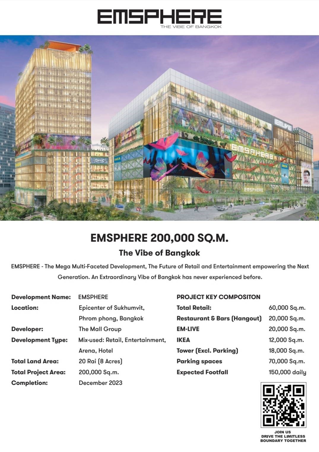 เดอะมอลล์ กรุ๊ป เปิดตัว “ดิ เอ็มสเฟียร์” เตรียมพลิกประวัติศาสตร์วงการค้าปลีกไทย