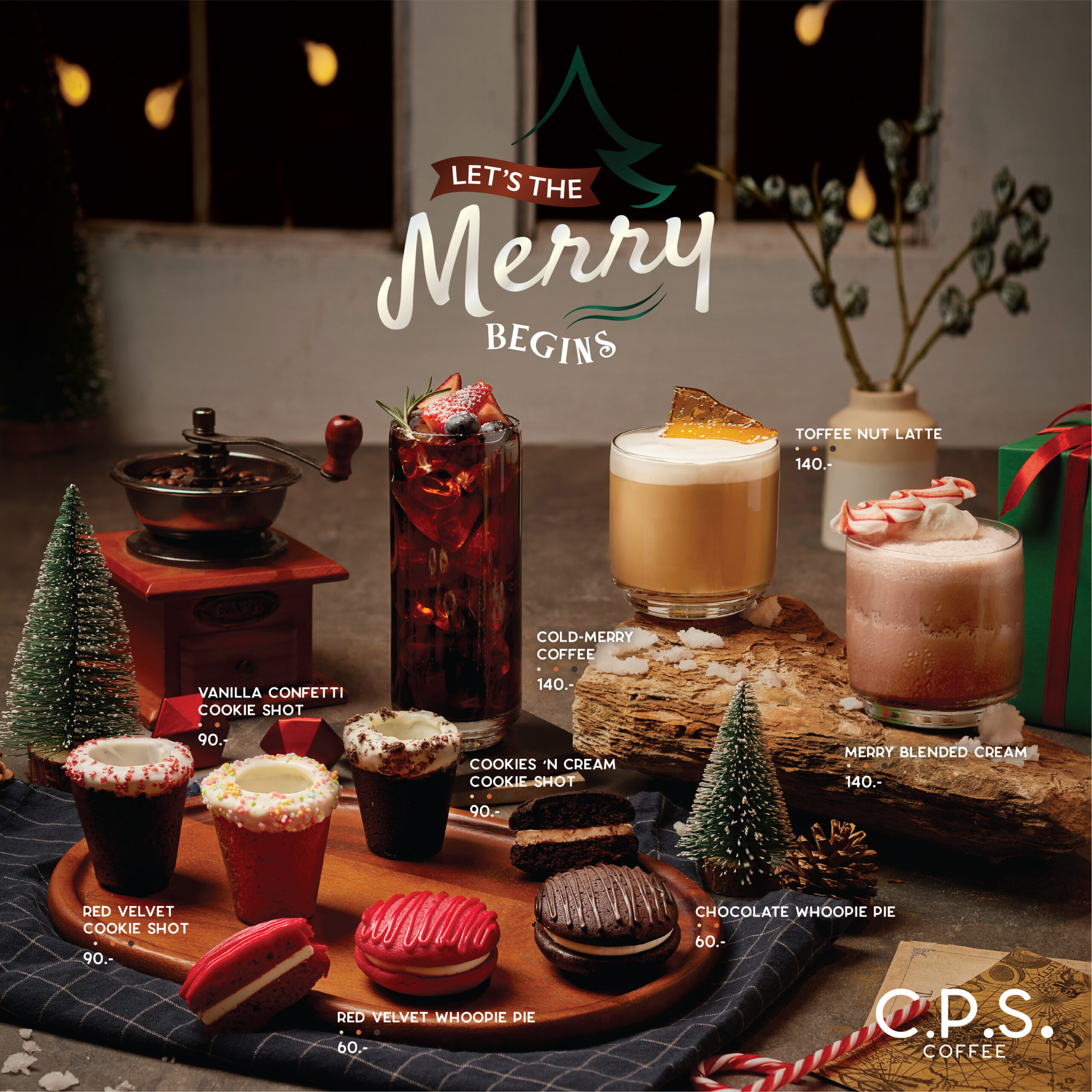 C.P.S. COFFEE ชวนลอง 5 เมนูใหม่ในคอนเซ็ปต์ “LET’S THE MERRY BEGINS” ต้อนรับสีสันแห่งเทศกาลคริสต์มาส