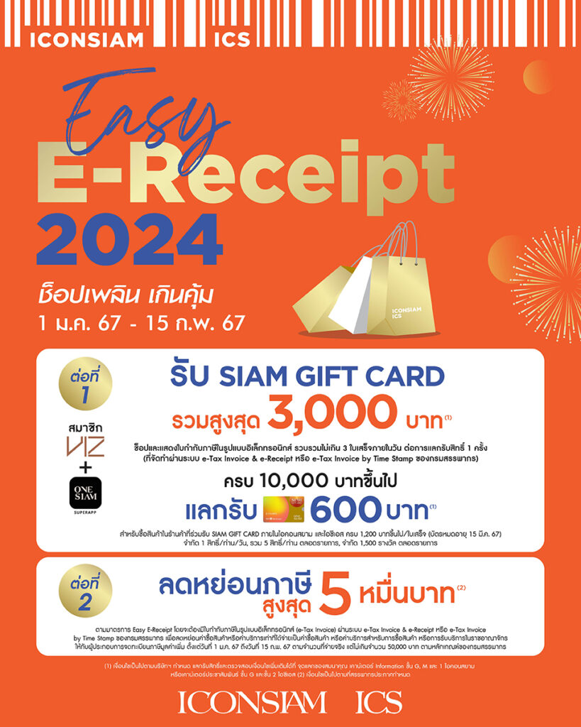 ห้าง-ศูนย์การค้า แห่จัดโปรโมชั่น รับมาตรการ Easy E-Receipt 2567