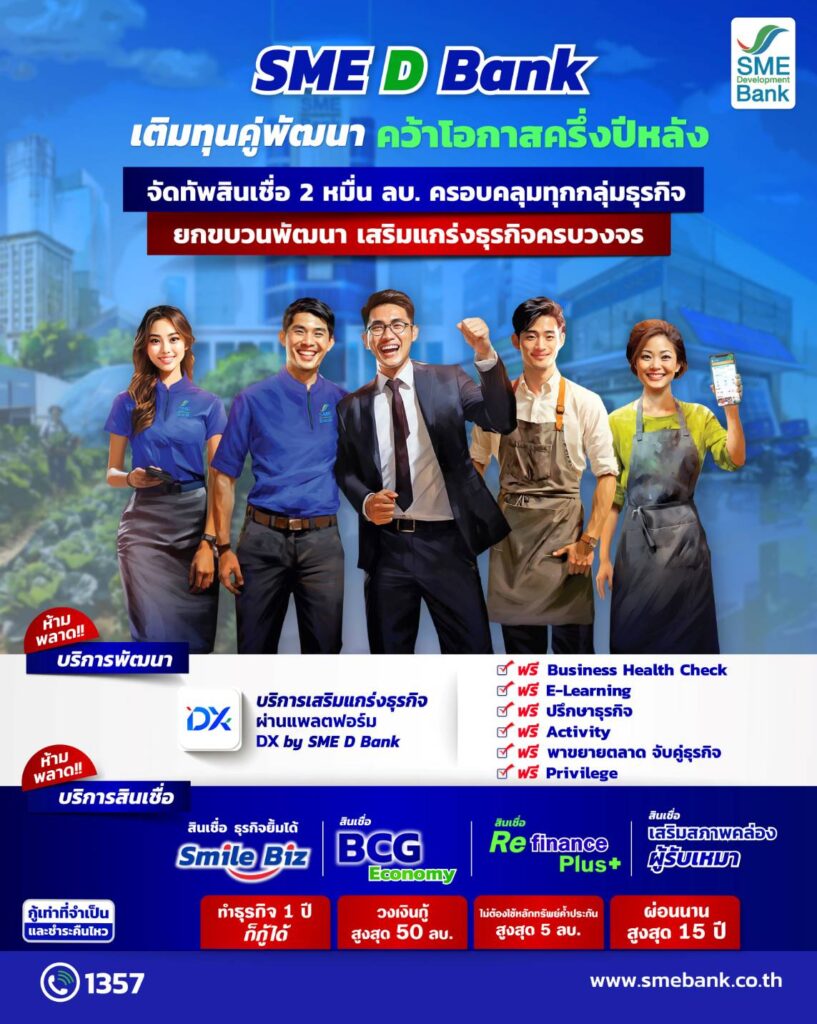 SME D Bank จัด 4 สินเชื่อใหม่ อัดฉีด 2 หมื่นล้าน อุ้มเอสเอ็มอีเข้าถึง ...