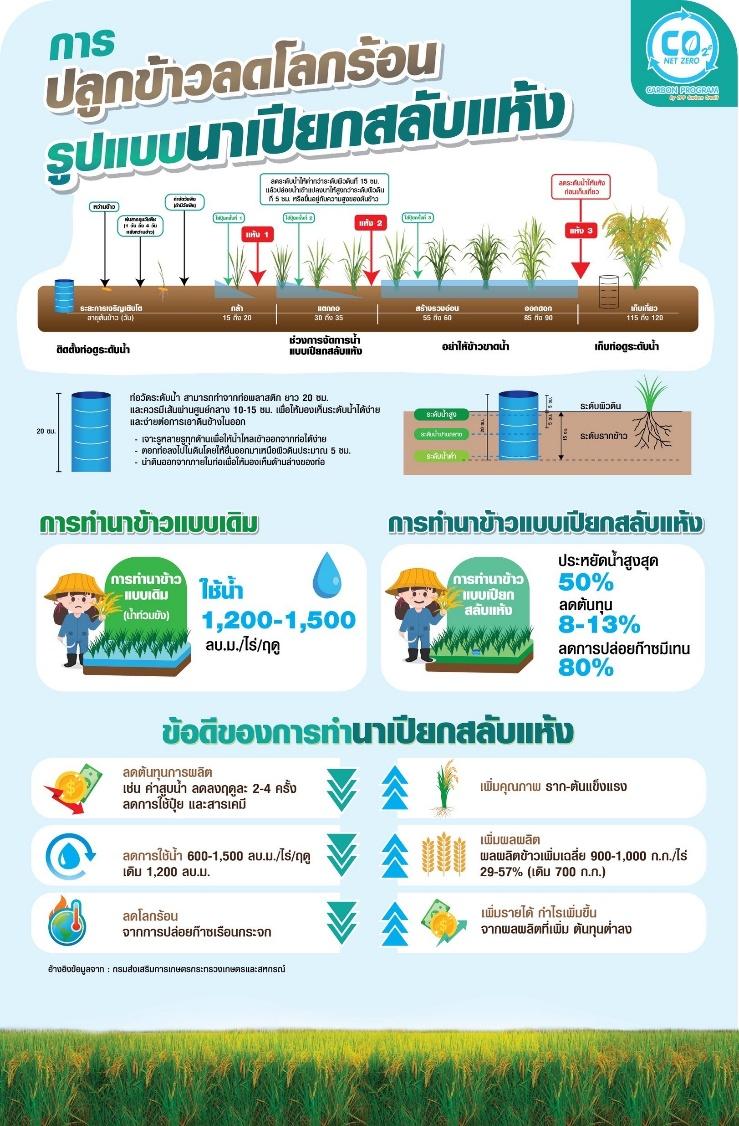 ข้าวตราฉัตร เปิดตัว "ข้าวรักษ์โลก" คาร์บอนต่ำรายแรกในไทย