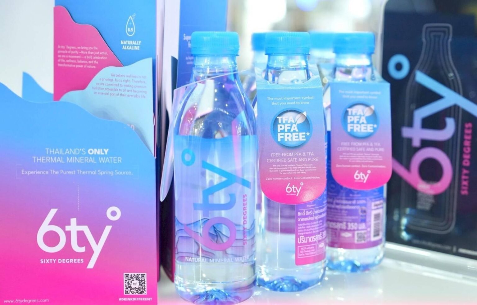 น้ำแร่ 6ty° Degrees (ซิกตี้ ดีกรี) เปิดเกมรุกตลาดต่างประเทศ