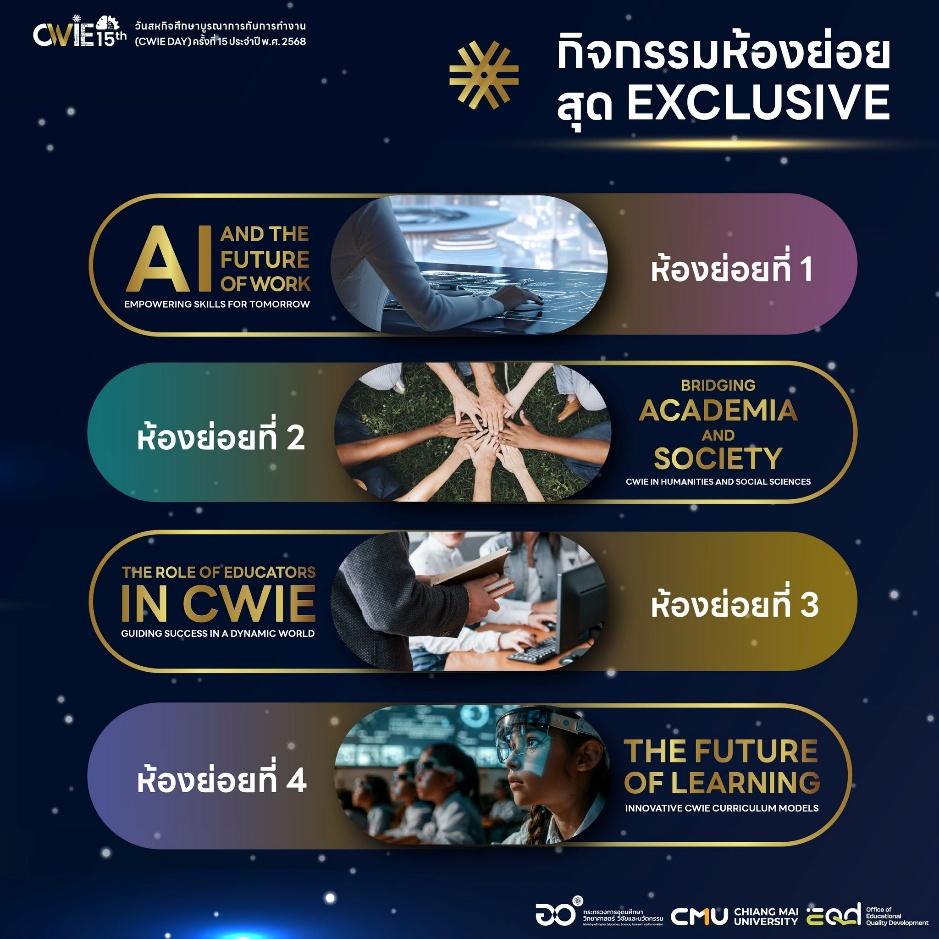 มช. เชิญร่วมงาน CWIE DAY 2025 พลิกโฉมการศึกษาสู่โลกแห่งการทำงาน