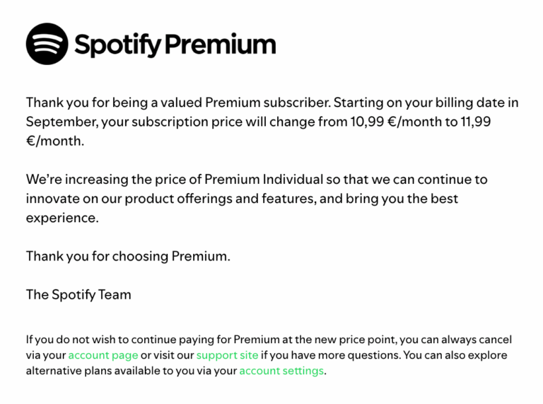 Spotify ขึ้นราคาสมาชิกรอบใหม่ แพ็กเกจ Duo จ่ายเพิ่มเป็น 209 บาทต่อเดือน