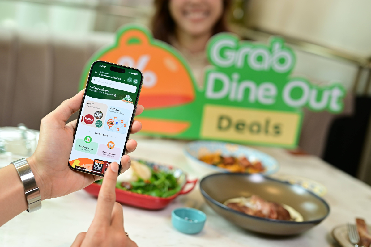 Grab ลุยบริการ “Dine Out” เต็มรูปแบบ หลังยอดซื้อดีลกินหน้าร้านโต 250%