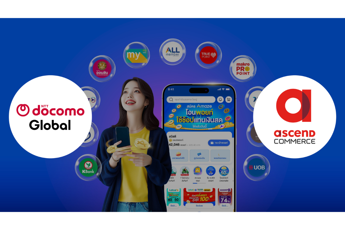 NTT DOCOMO GLOBAL เข้าซื้อหุ้น “แอสเซนด์ คอมเมิร์ซ” เครือ ซี.พี. 20%